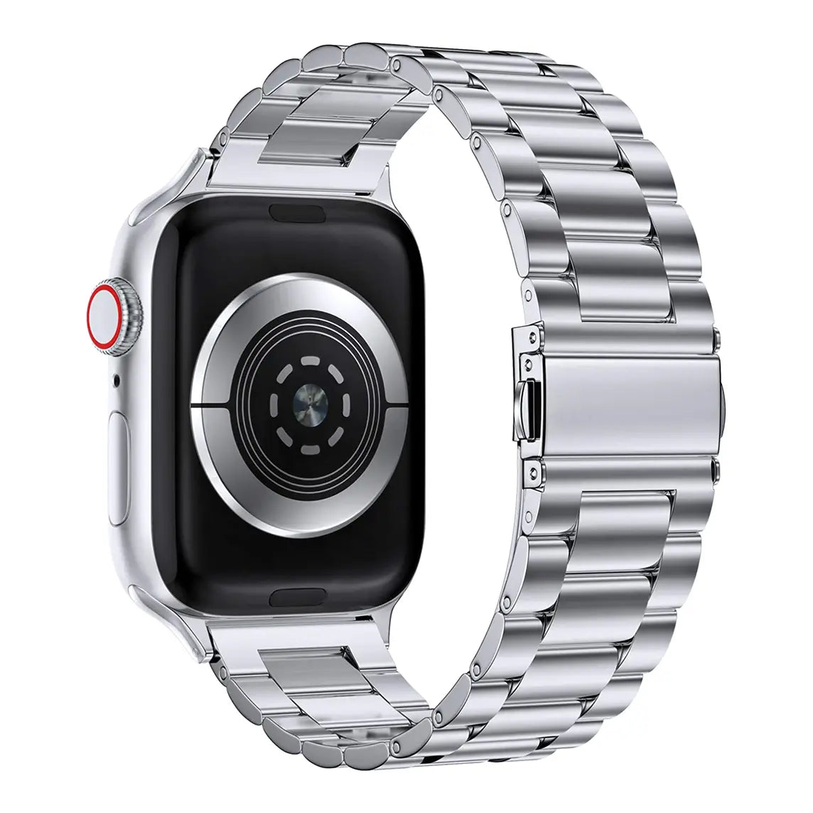Solid Stainless Steel Band for Apple Watch - Silver - iCase Stores Solid Stainless Steel Band for Apple Watch - Silver - iCase Stores