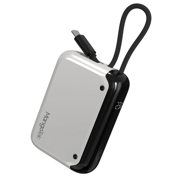 Mangotek 10000mAh Power Bank 30W with Built-in USB-C Cable | Compact ...