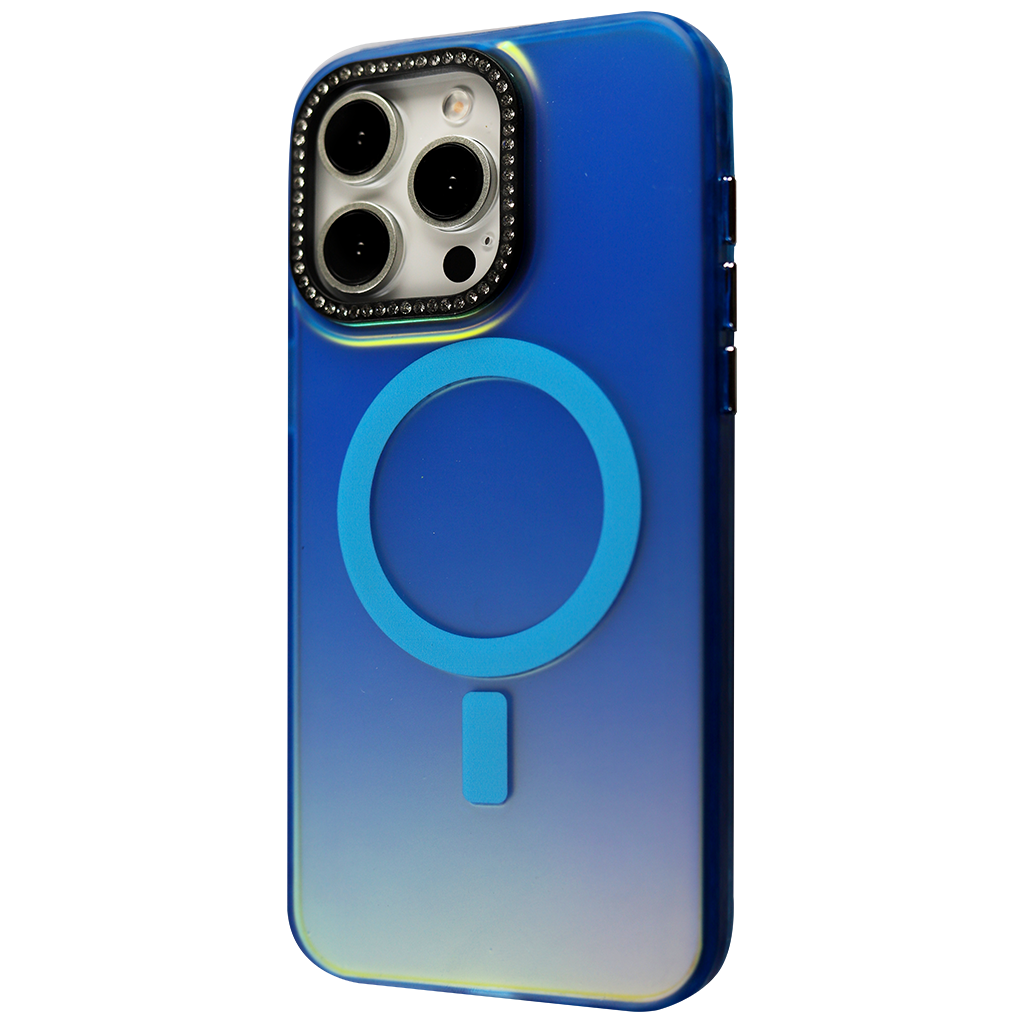 Stylish MagSafe iPhone Case with Crystal Frame | Elegant Matte Cover ...