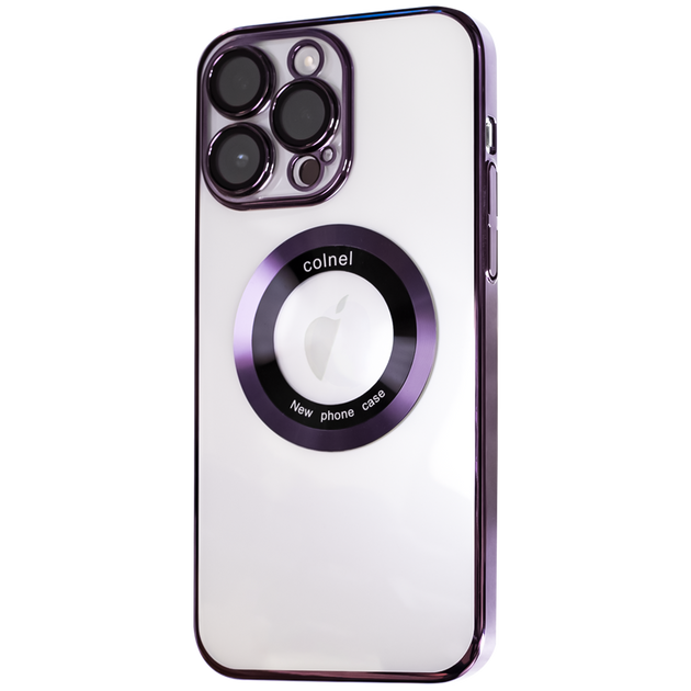 Plating MagSafe Luxury Clear Case with Glass Logo Hole | iCase Stores