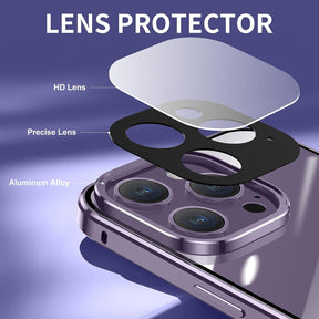 Full Body 360 Double-Sided Tempered Glass Case with Aluminum Frame ...