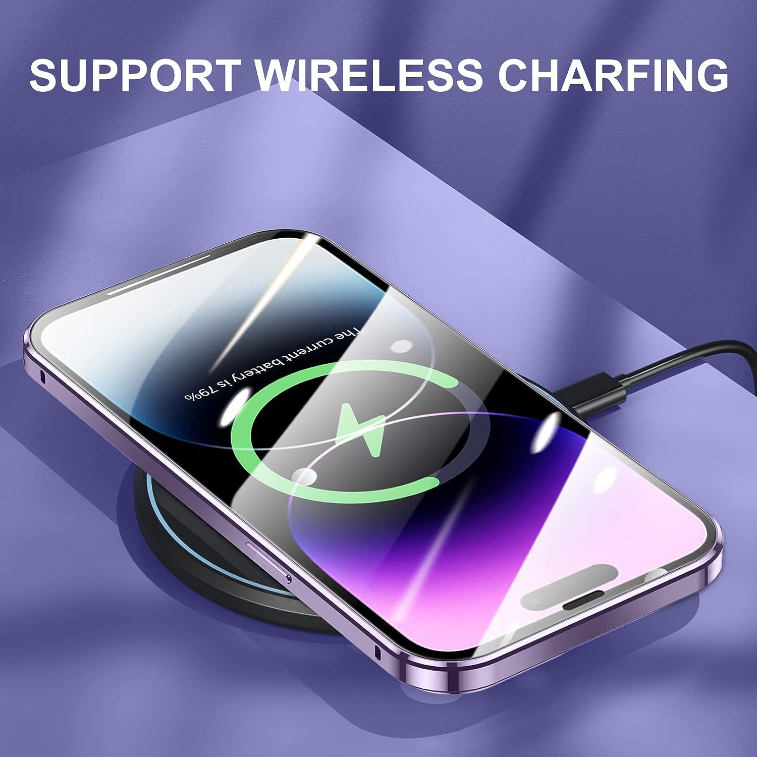 Full Body 360 Double-Sided Tempered Glass Case with Aluminum Frame ...