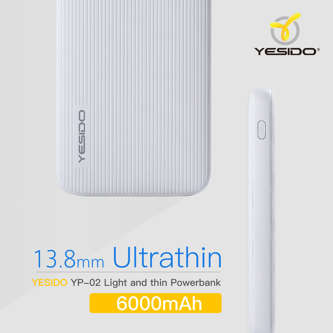 Yesido Power Bank 1 USB 6000mAh | iCase Stores