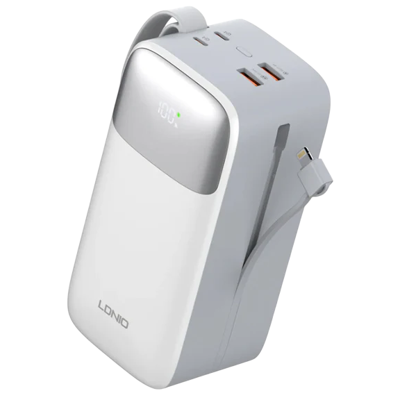 LDNIO 50000mAh Power Bank with Built-in Cables | Fast Charging 22.5W ...