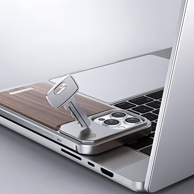 Frameless Metal Walnut Wood Case - iCase Stores