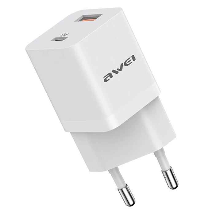 Awei Dual Port Fast Charging Wall Adapter Quick Charge PD 20W / 5A ...
