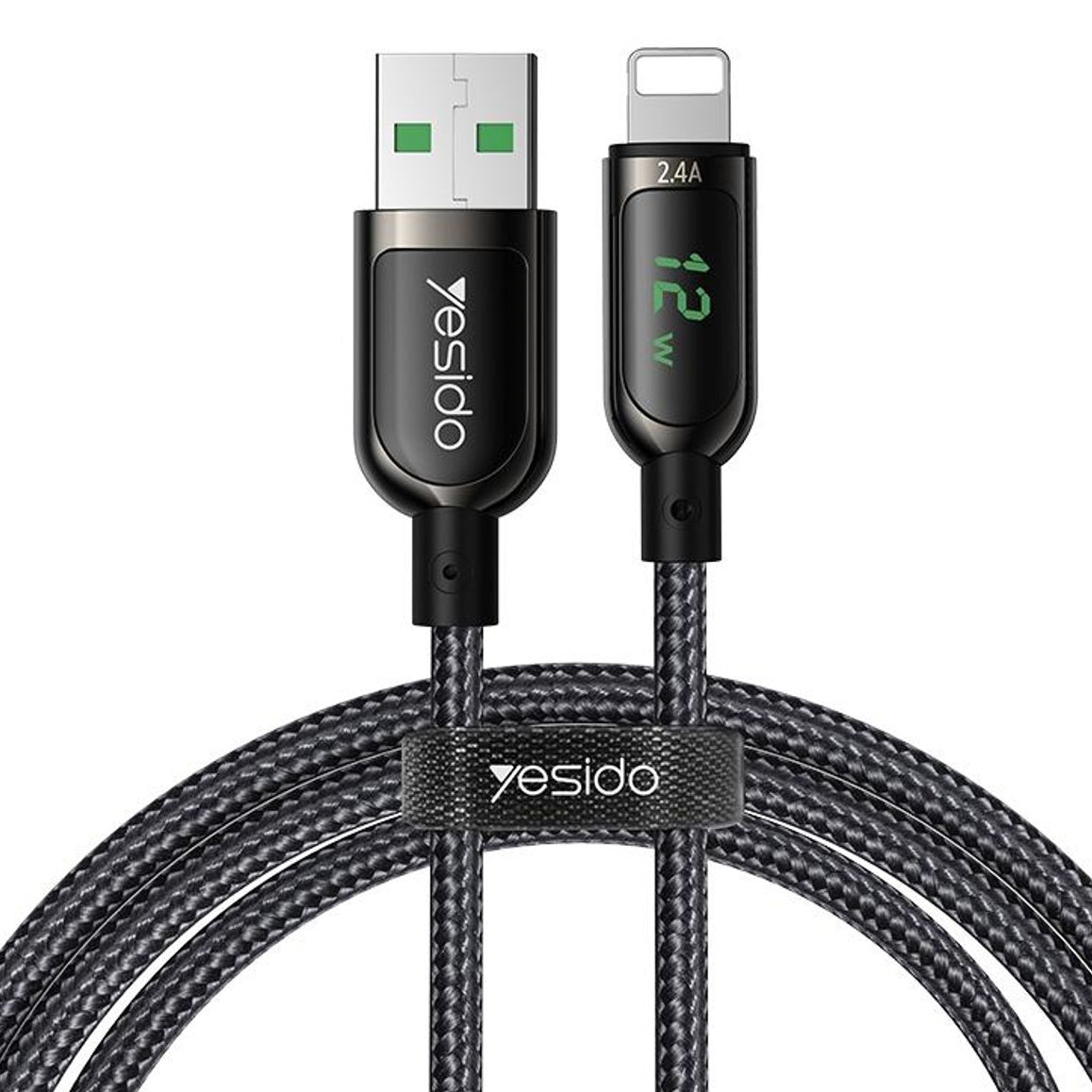 Yesido Digital Display Lightning Data Cable 1.2M - iCase Stores