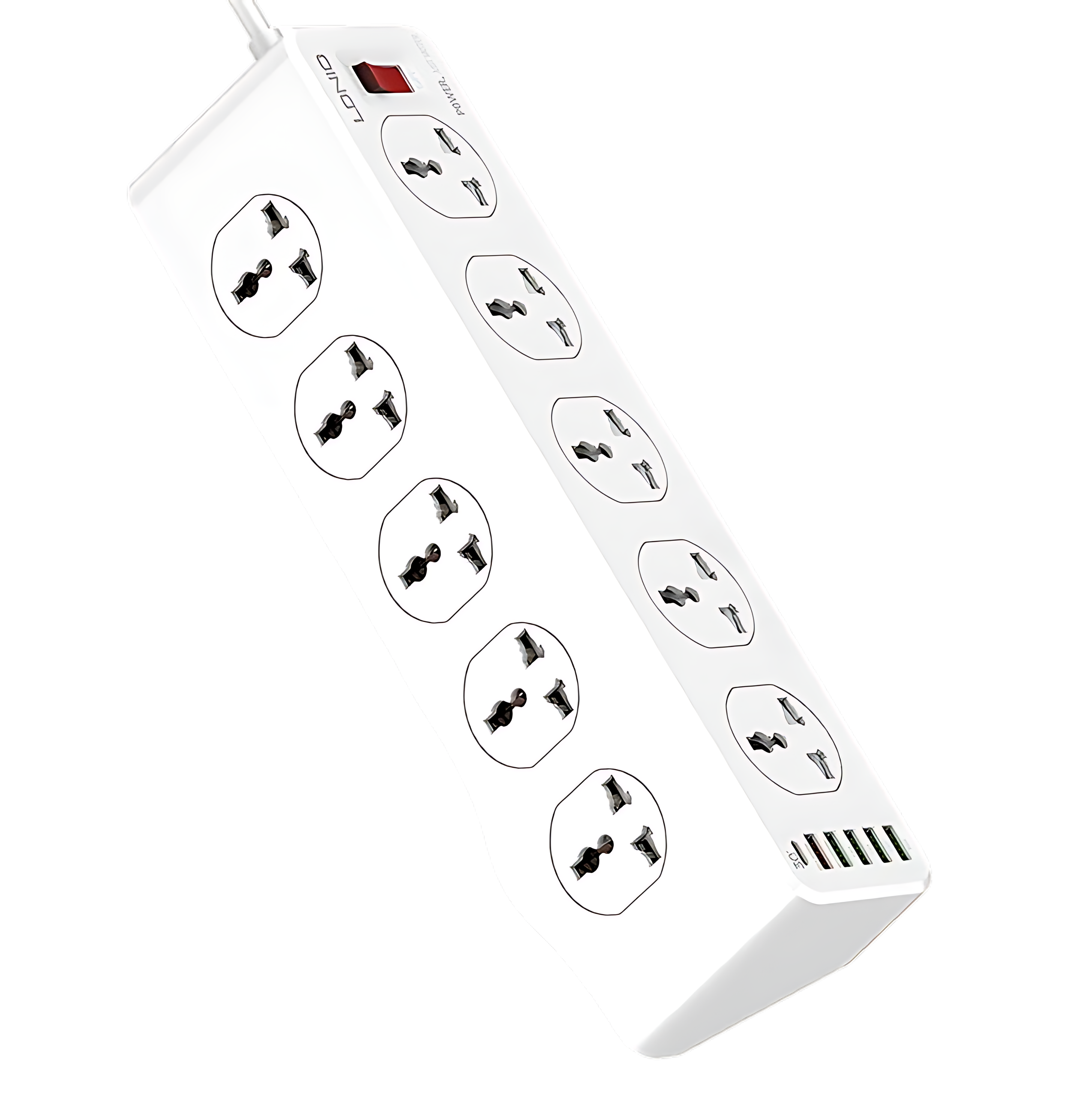LDNIO 10 Power Socket with 6 Charging Ports - 30W High-Capacity Power ...