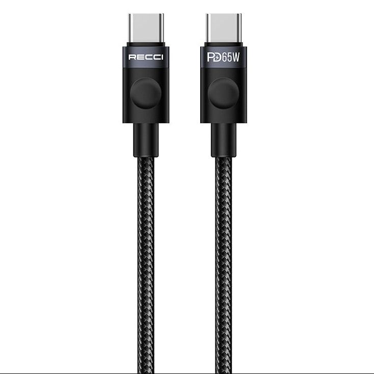 Recci RS50CC Type-C to Type-C Cable 65W | PD Fast Charging Braided ...