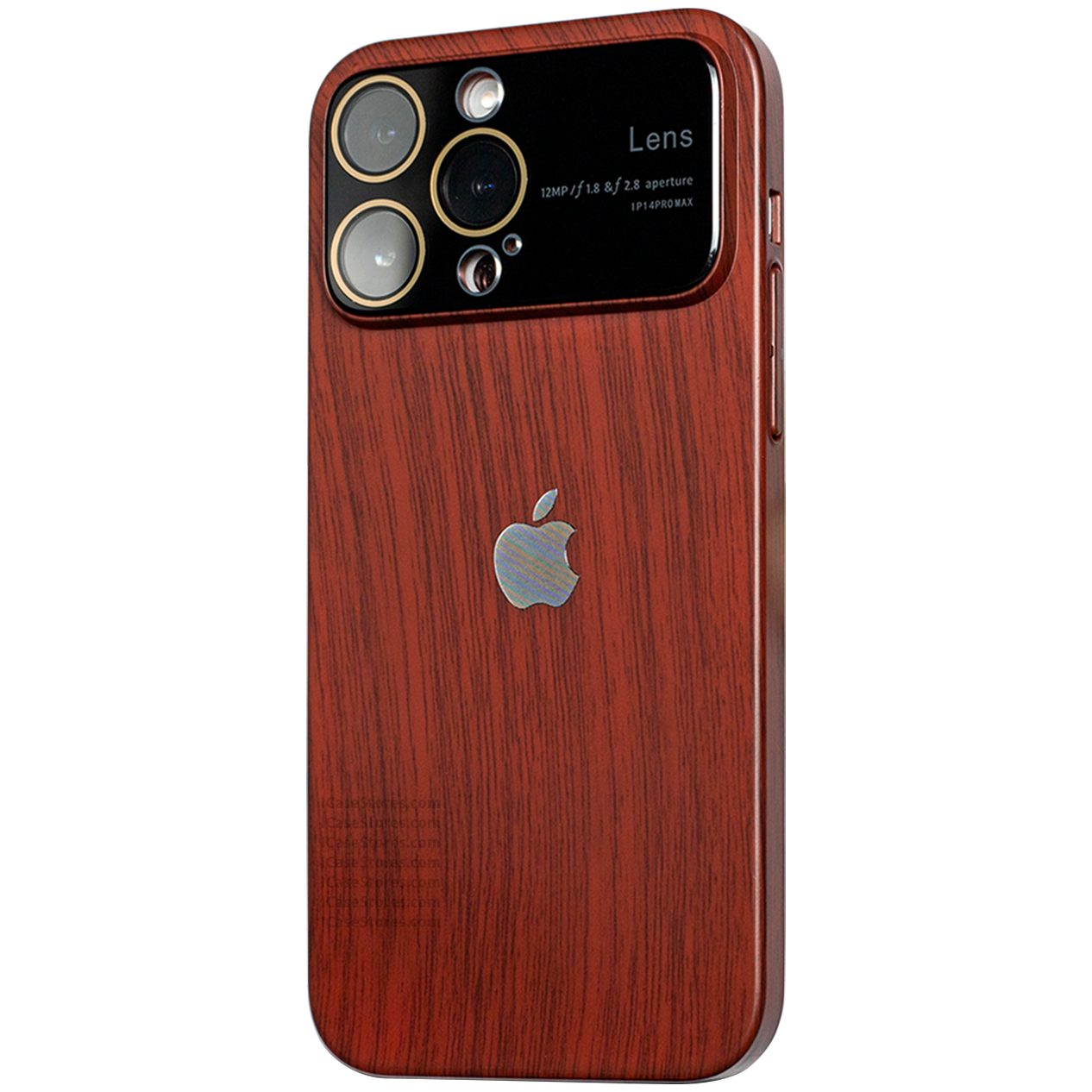 Luxury Wood Grain Wide Lens Case - iCase Stores